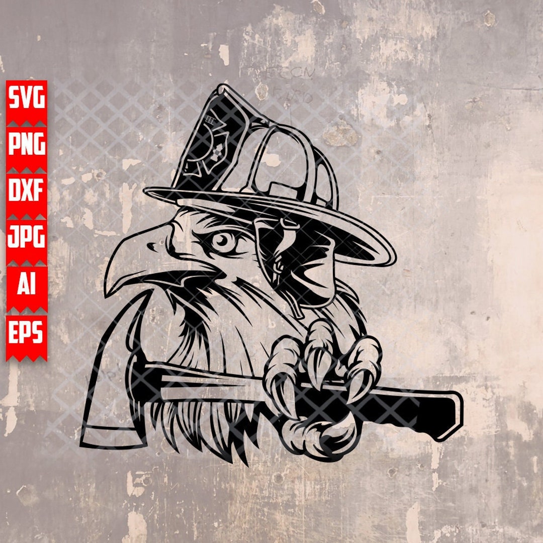 Fire Fighter Eagle Svg Fireman Dad T-shirt Design Png - Etsy