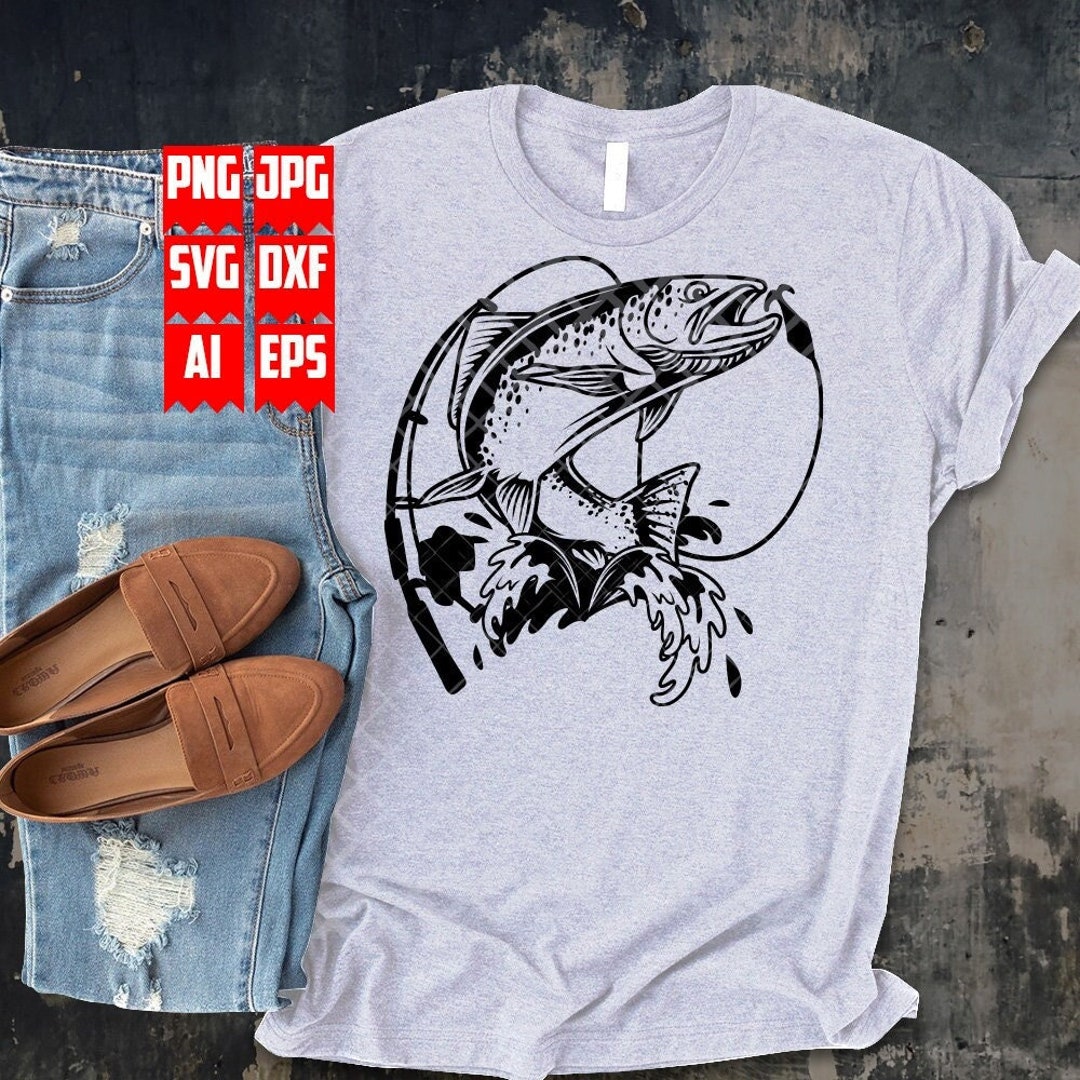 Trout Fishing Svg Files | Trout Fish Svg | Fishing Svg | Trout Fish ...