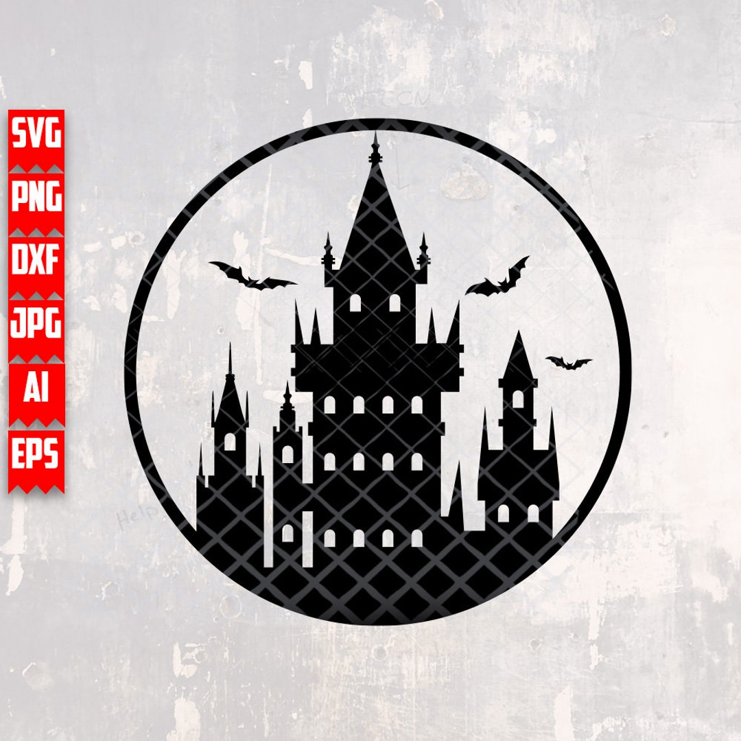 Haunted Castle Svg | Vampire Haunted House Clipart | Halloween Shirt ...