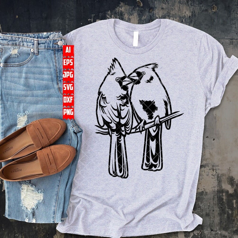 Cardinal Bird Svg Birds Clipart Bird Cut File Flower - Etsy