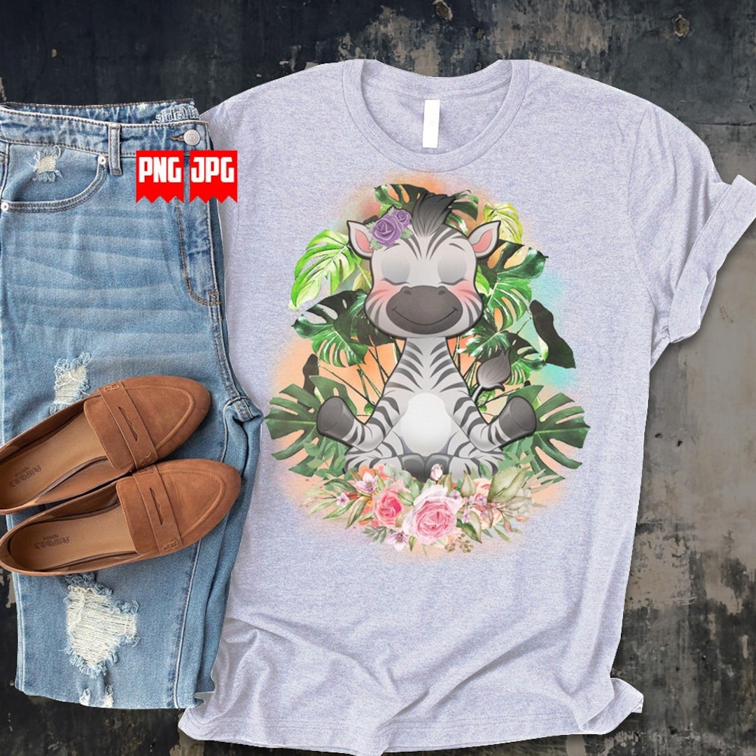 Zebra Meditate PNG | Files for Sublimation Prints | Yoga Zebra Png ...