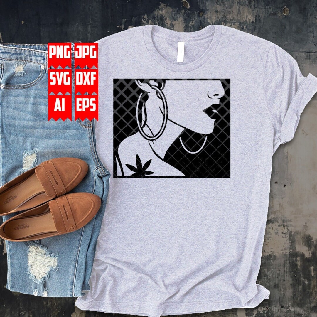Sexy Girl Smoking Weed Svg Cannabis Cut File Stoner Chick Svg Rolling ...