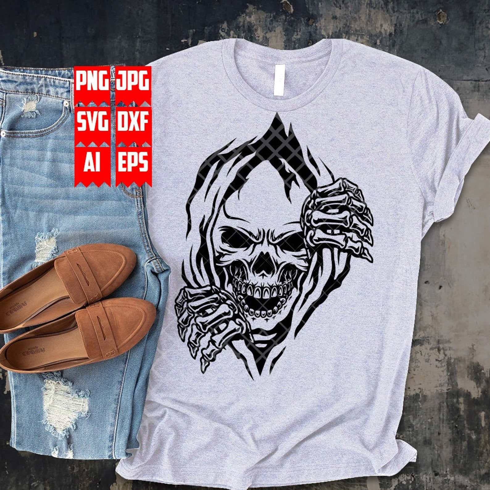 Skull Rip Open Shirt Svg | Skull Svg | Skull Png | Skull Clipart ...