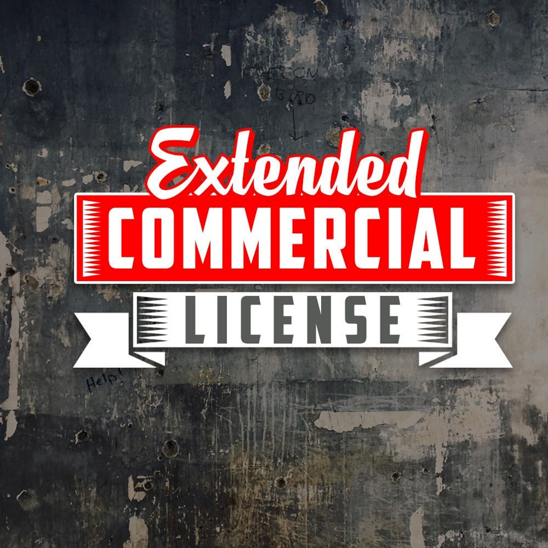 Extended Commercial License Use | Unlimited Use | One Time Payment - Etsy