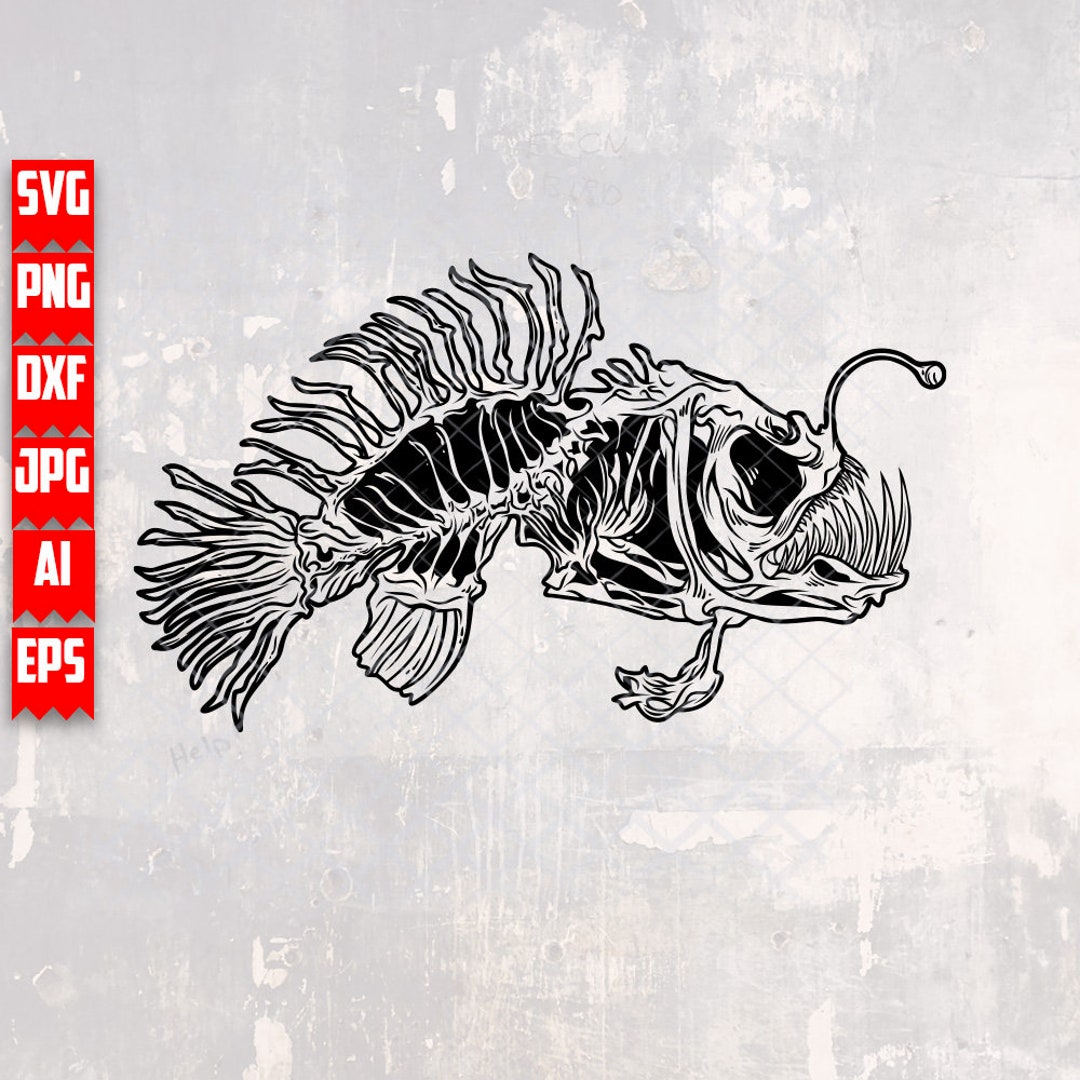 Fishbone Svg Fish Bone Clipart Fishing Dad Shirt Png - Etsy