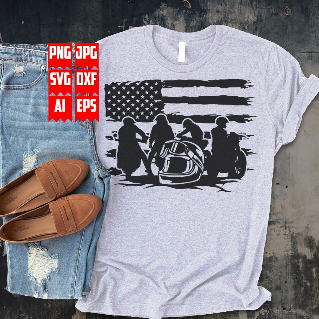 US Biker Gang Scene Svg | Big Bike Rally T-shirt Design Png | Motorbike ...