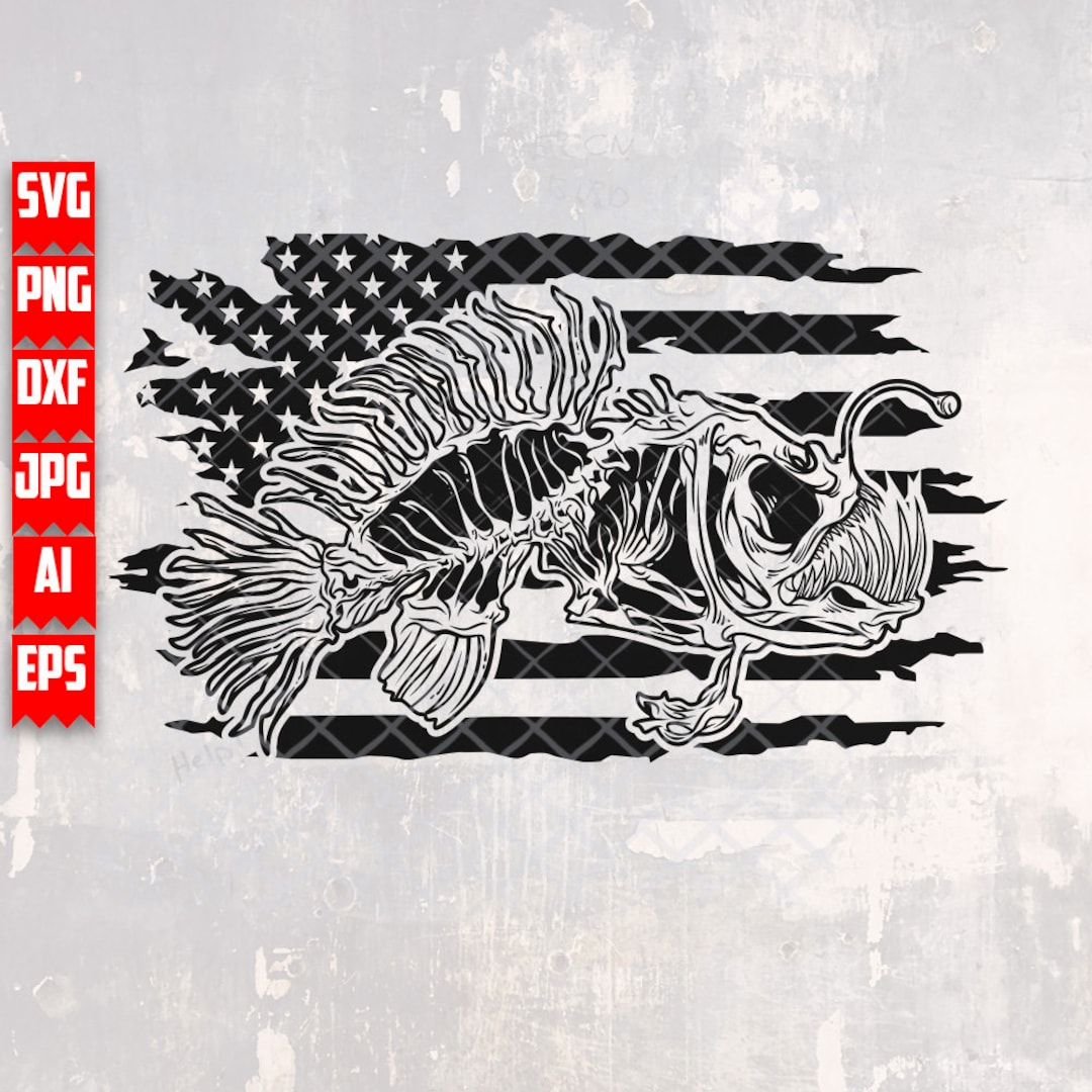 US Fishbone Svg | Fish Bone Clipart | Fishing Dad Shirt Png | Lake ...