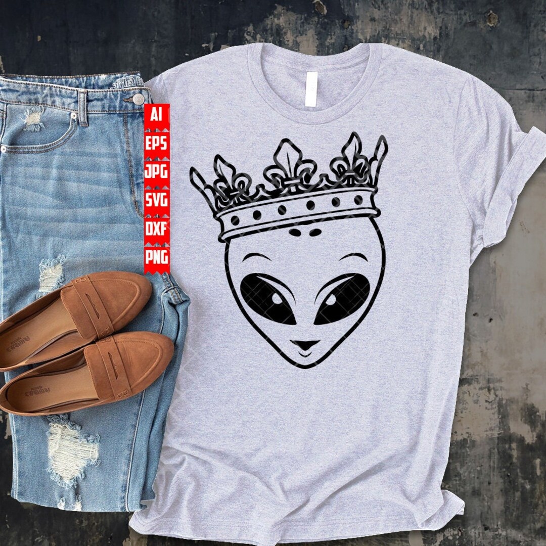 Alien King Svg | Alien Png | Space Creature Svg | Alien Clipart | Alien ...