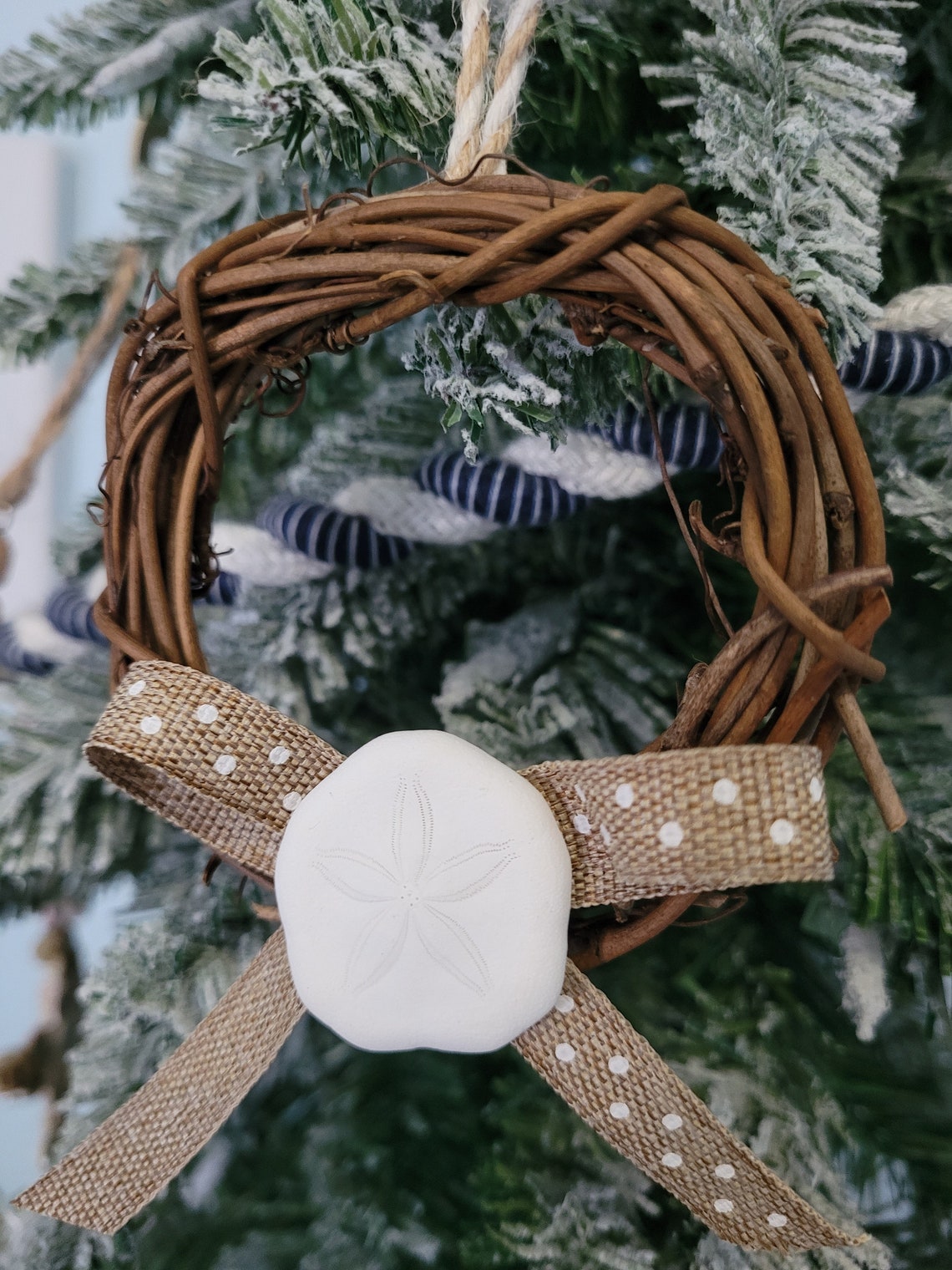 Mini Coastal Wreath Ornament - Etsy