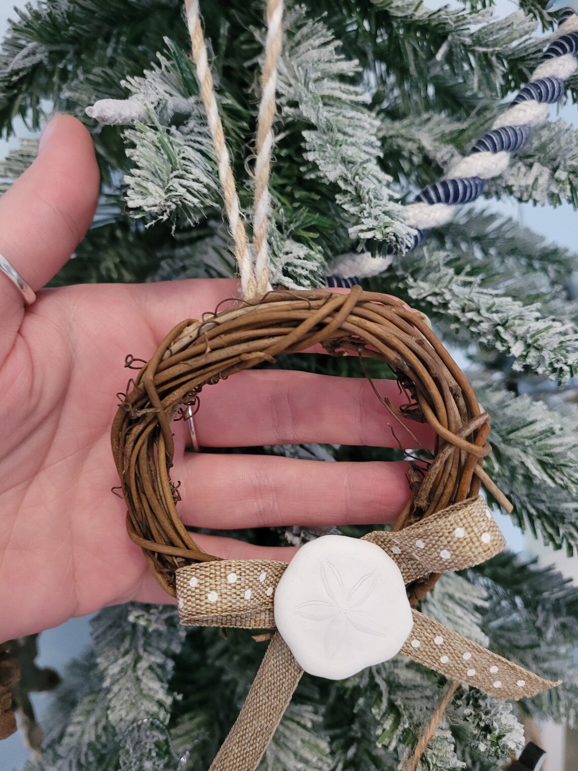 Mini Coastal Wreath Ornament - Etsy