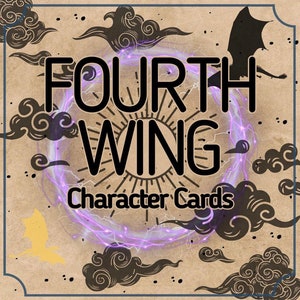 USA- Fourth Wing Character Cards - Etsy