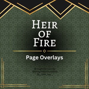 International- Heir of Fire Page Overlays: Throne of Glass - Etsy