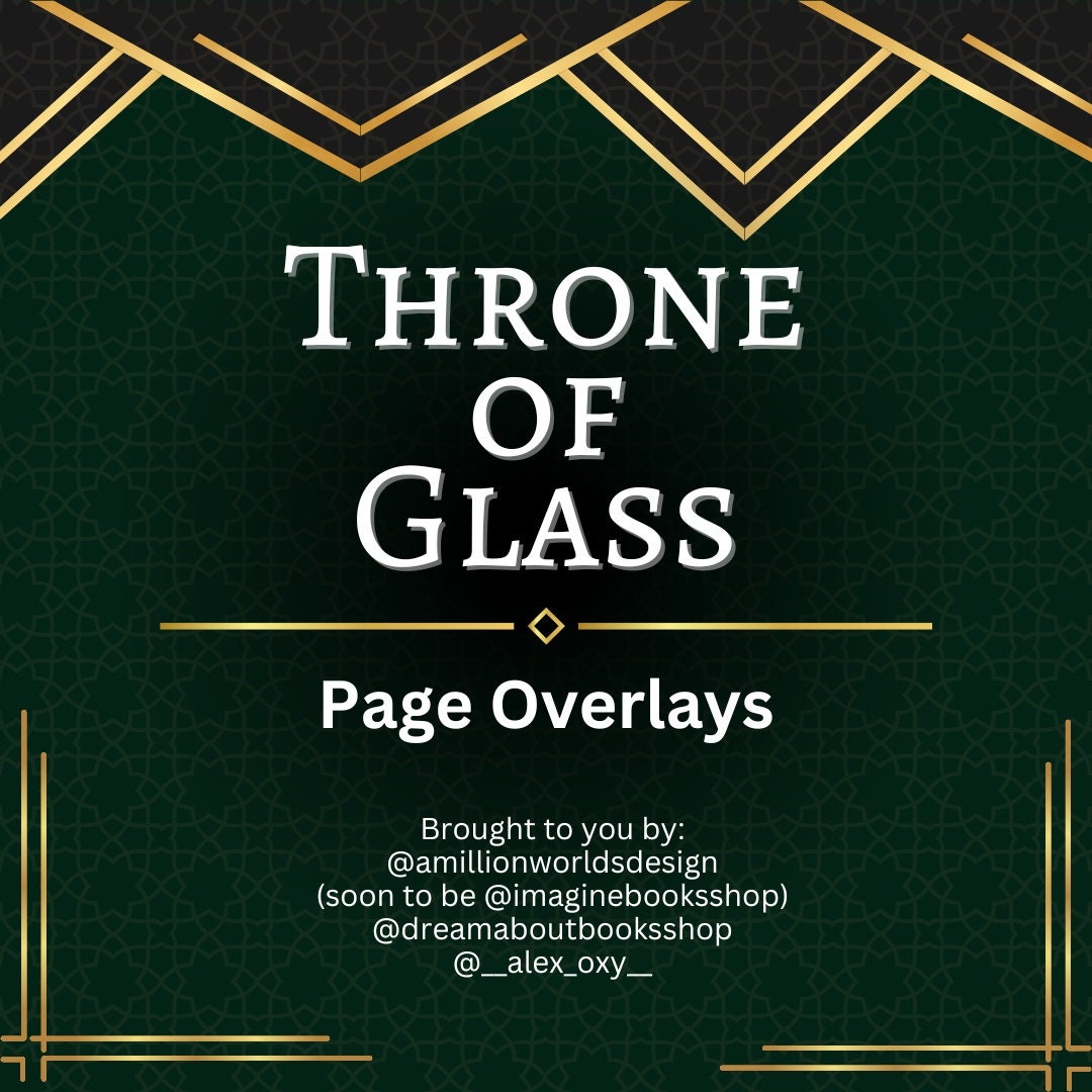 INTERNATIONAL - Throne of Glass Page Overlays - Etsy