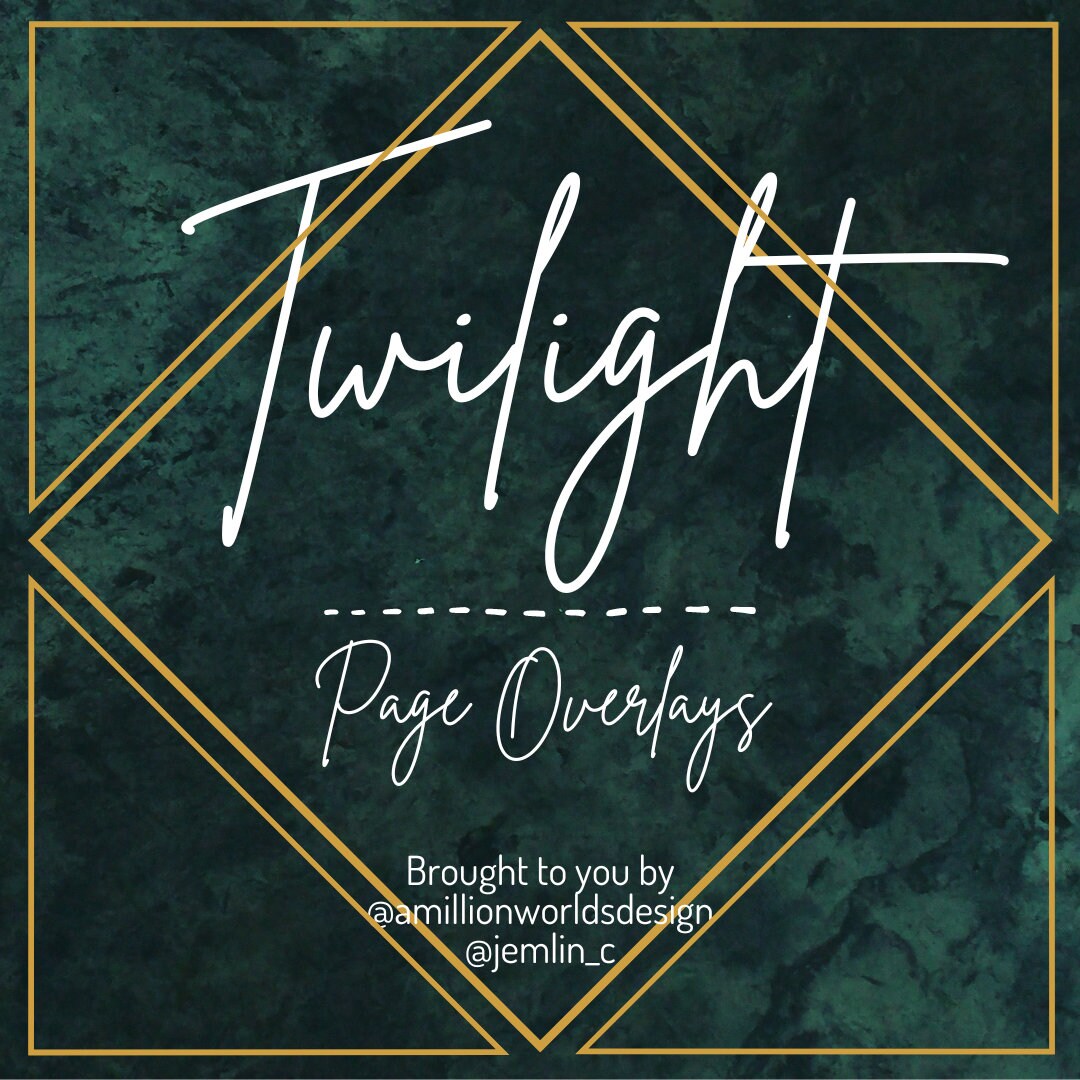 International - Twilight Page Overlays - Etsy