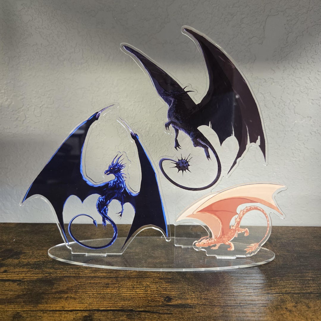 USA - Fourth Wing Dragons Standee - Etsy