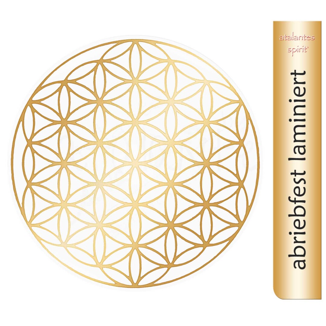 50 Flower of Life Sticker 3 Cm Laminated 1 Outer Circle Transparent ...