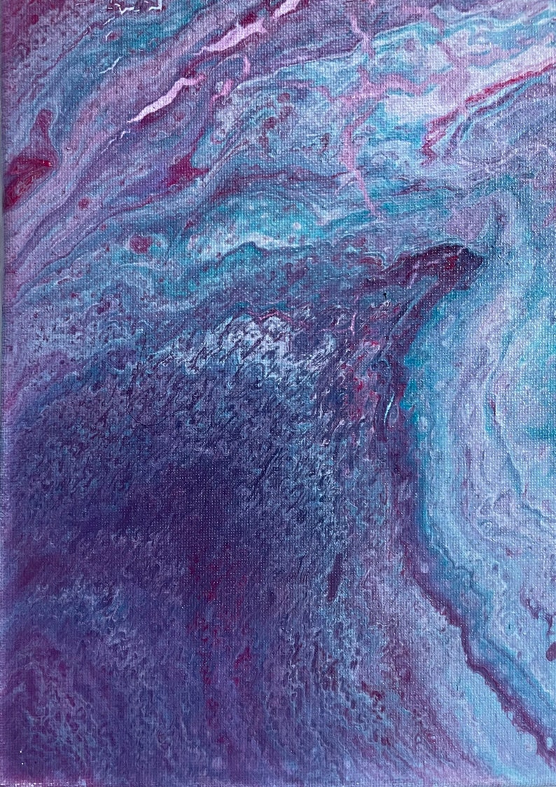 Pink Pouring Art Painting on Canvas - Etsy