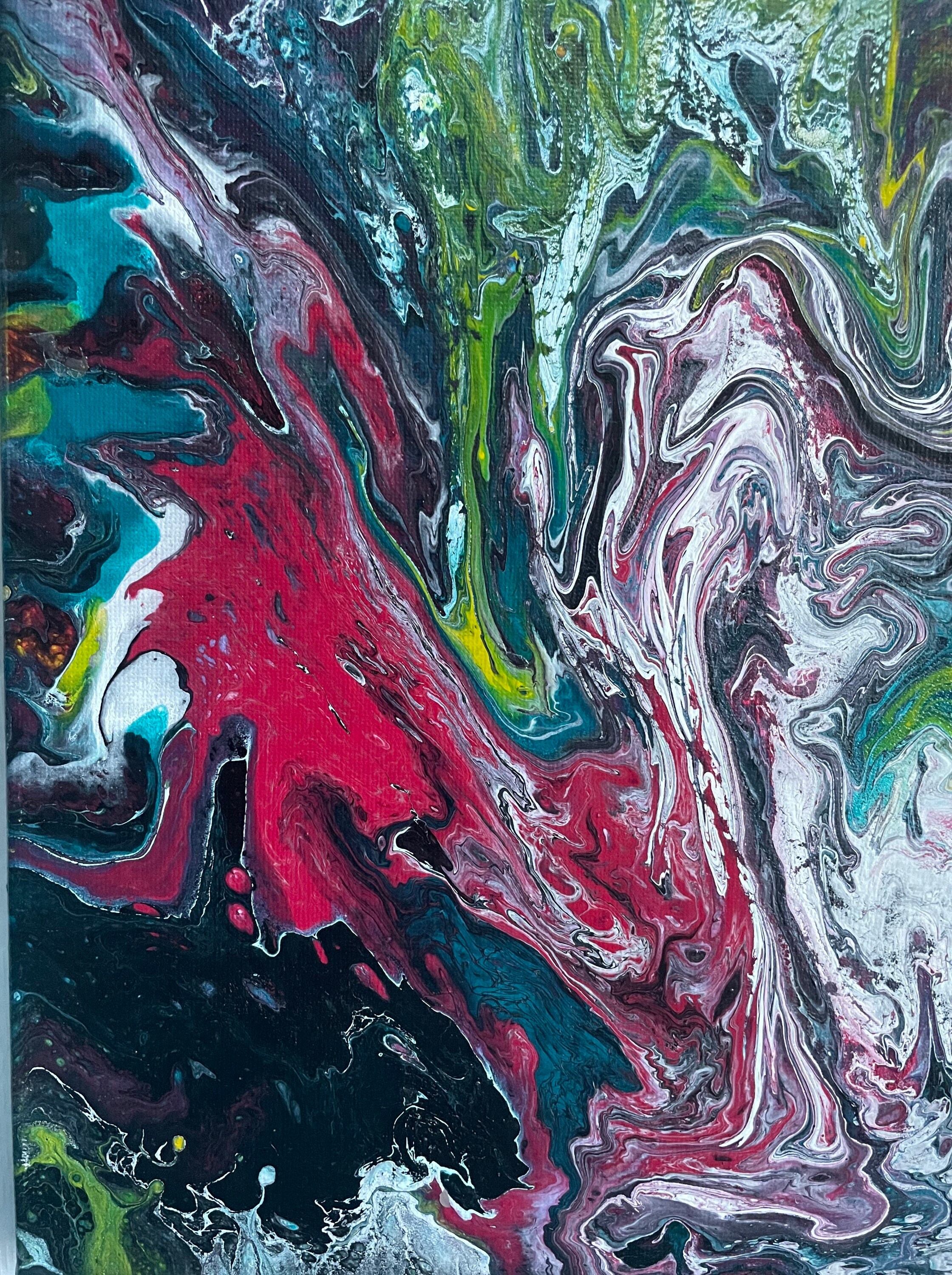 Abstract Pouring Art Painting on Canvas - Etsy