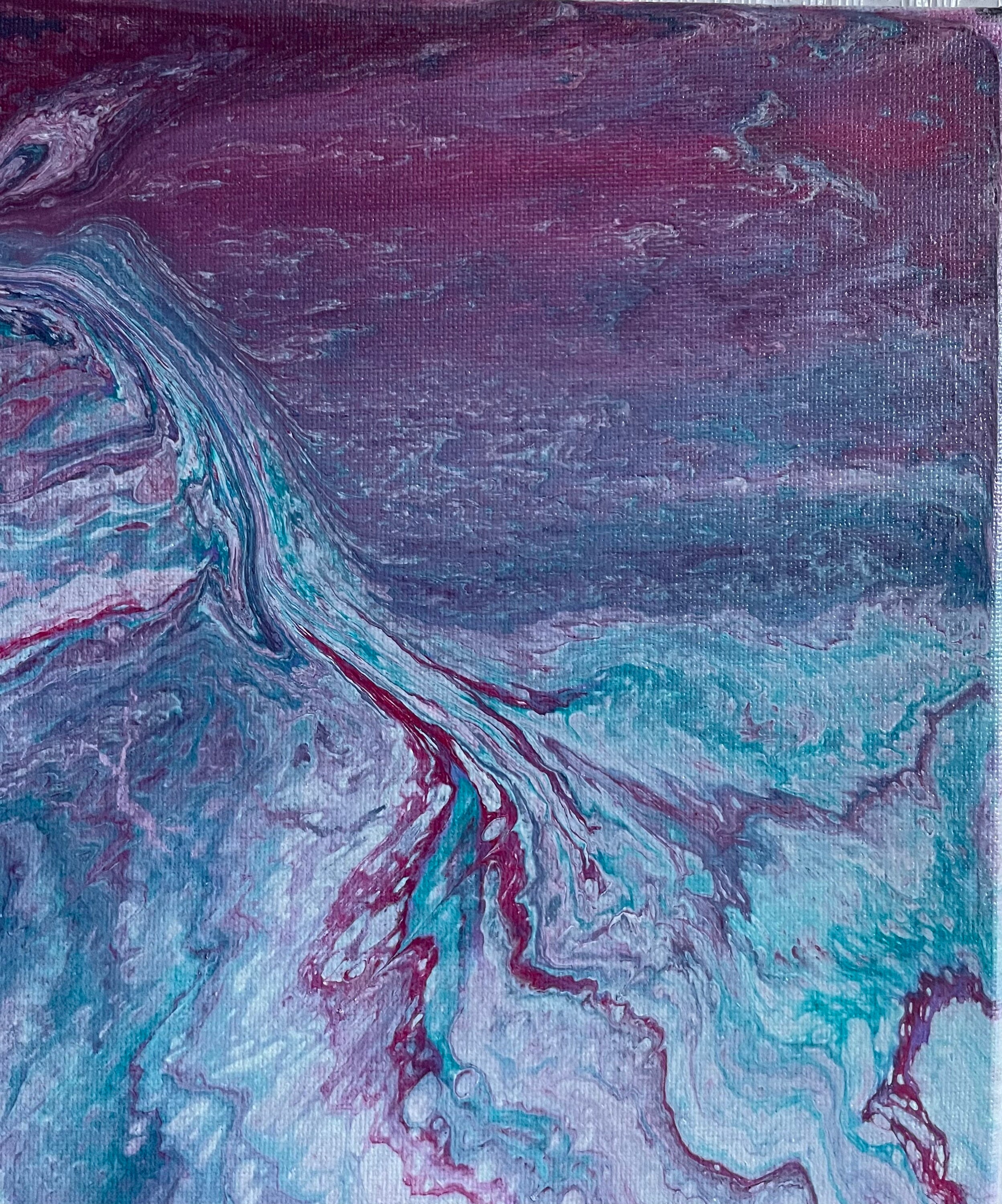 Pink Pouring Art Painting on Canvas - Etsy
