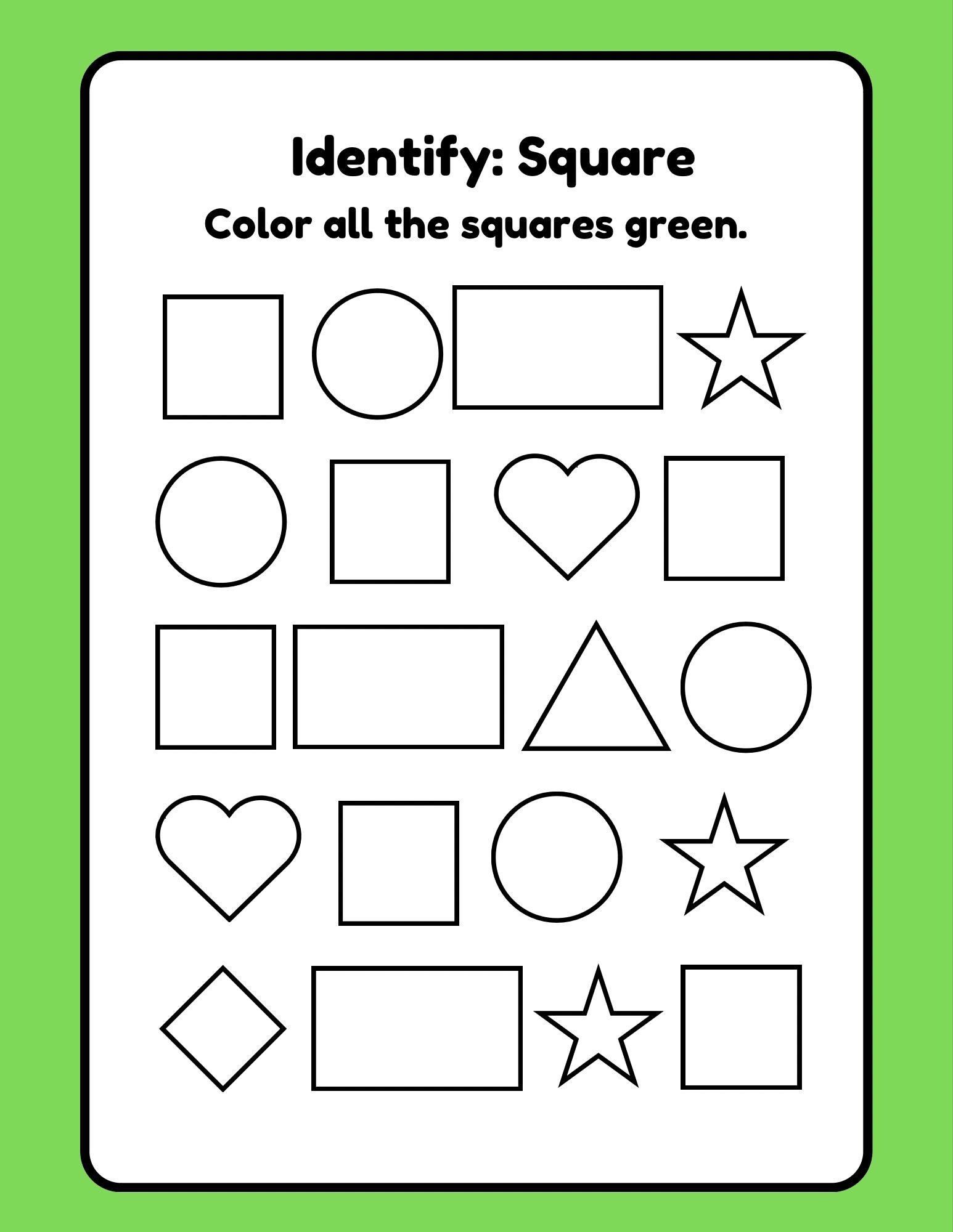 Identifying Shapes Workbook - Etsy