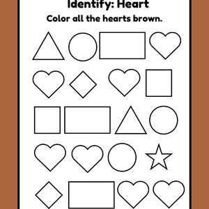 Identifying Shapes Workbook - Etsy