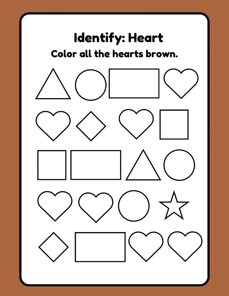 Identifying Shapes Workbook - Etsy