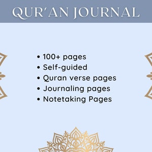 Printable Self-guided Quran Journal (digital Download) - Etsy