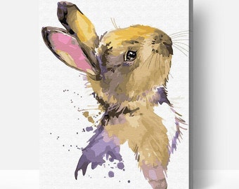 Paint by Numbers Rabbit - Etsy