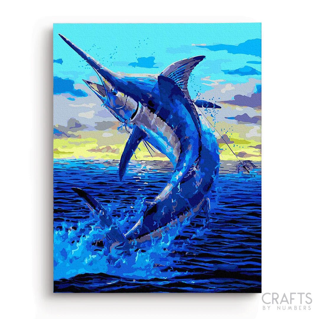 Swordfish Paint by Numbers Premium Paint by Number Paint by Numbers Kit ...