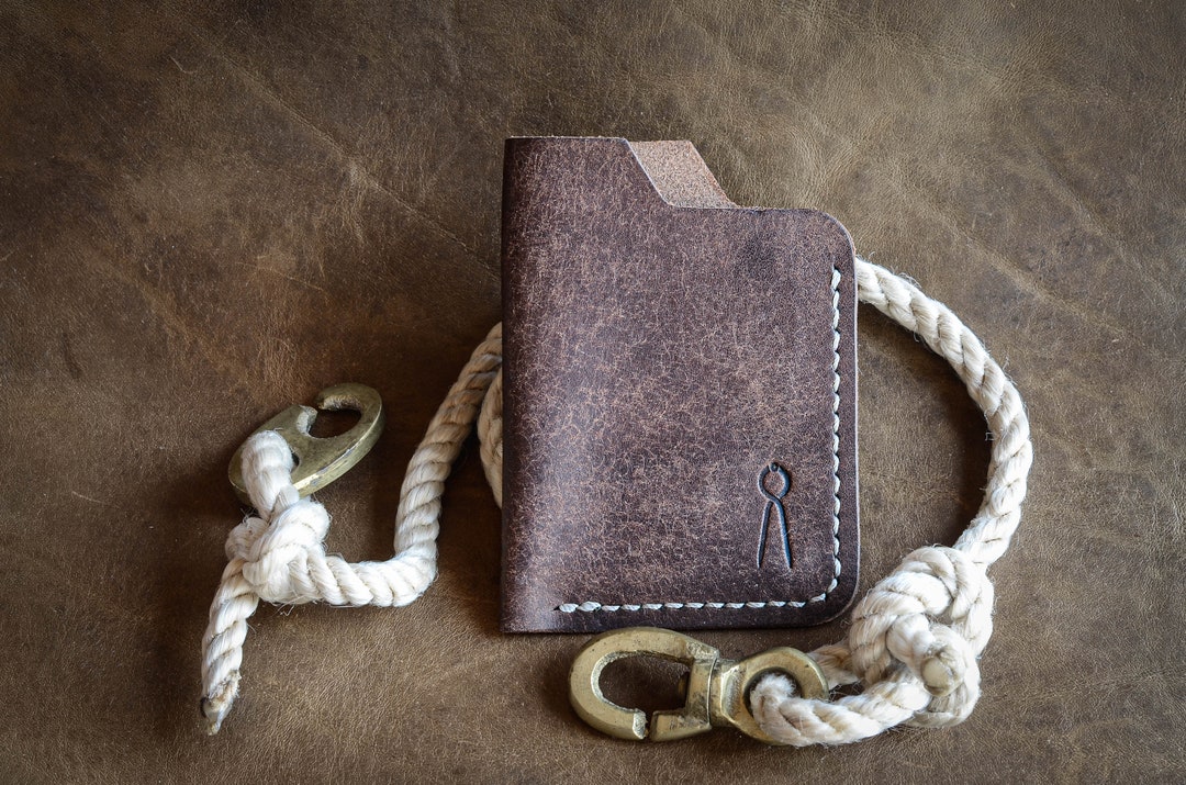 Handcrafted Compact Card Holder Slim Wallet Form Natural Full - Etsy