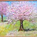 Flowering Trees Spring Landscape Original Oil Painting/palette - Etsy