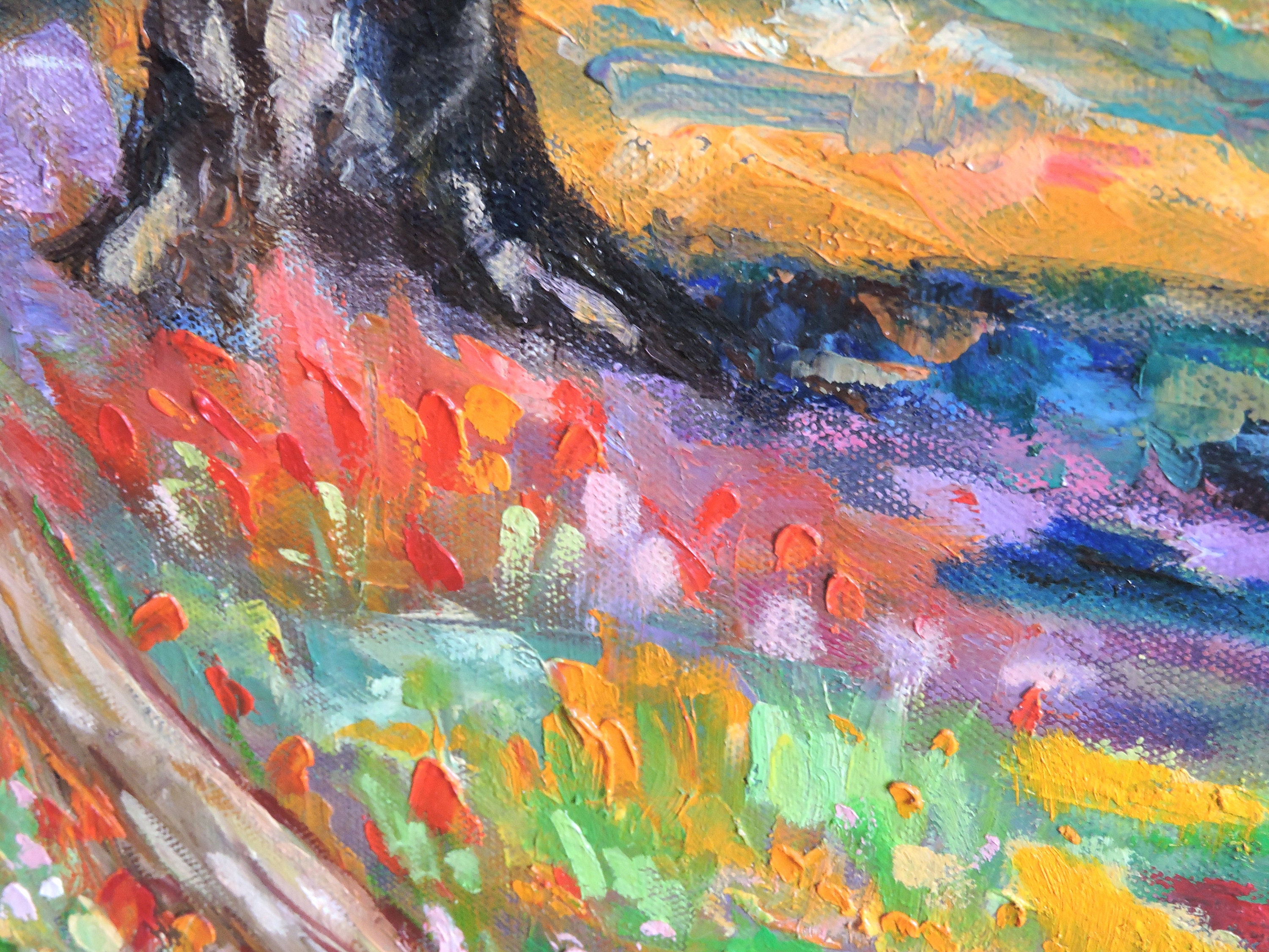 Flowering Trees in Spring Oil Painting Impasto Spring Painting - Etsy