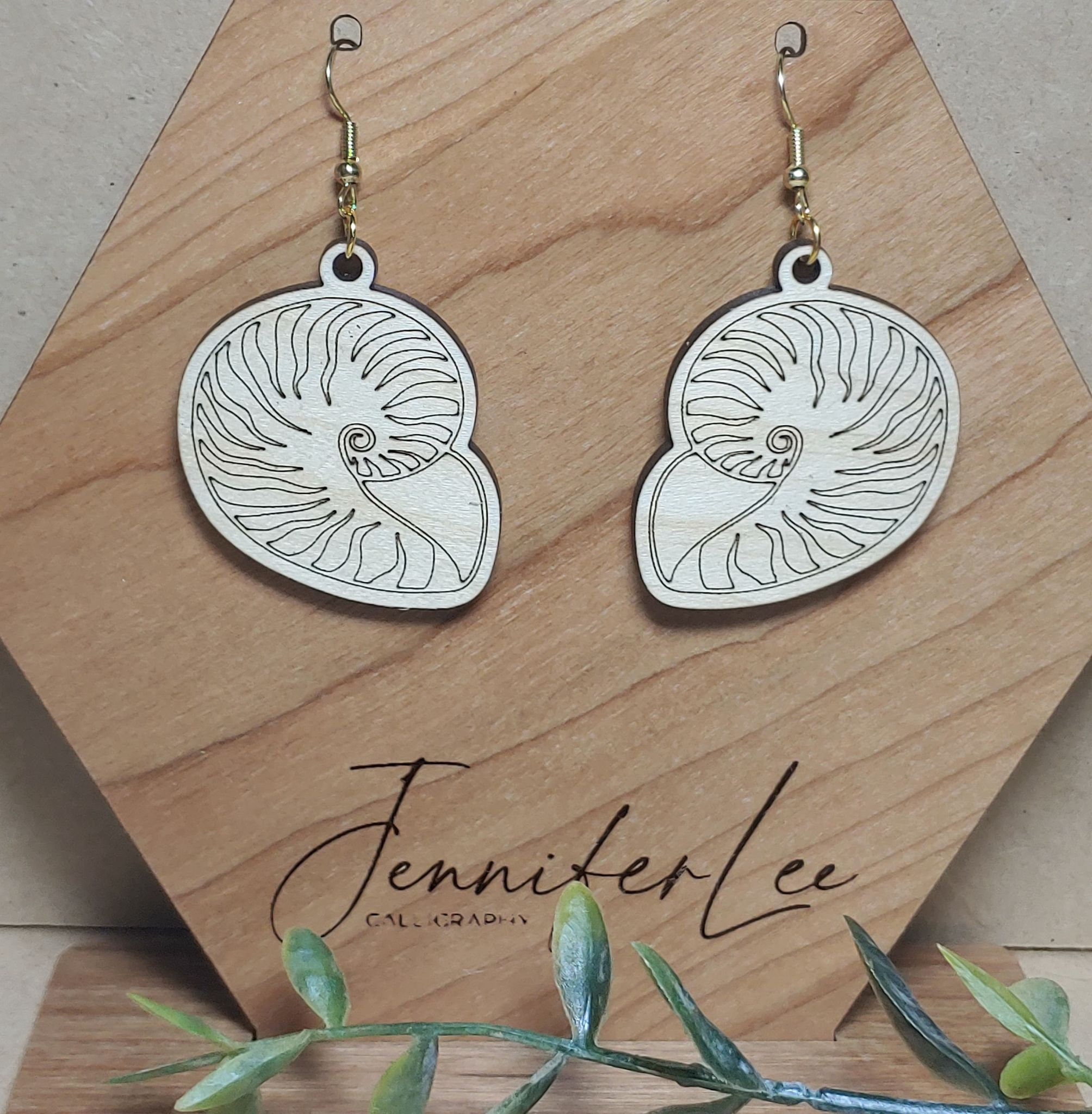 SVG Laser Cut File Engraved Shell Dangle Earring Bundle 8 Cut - Etsy