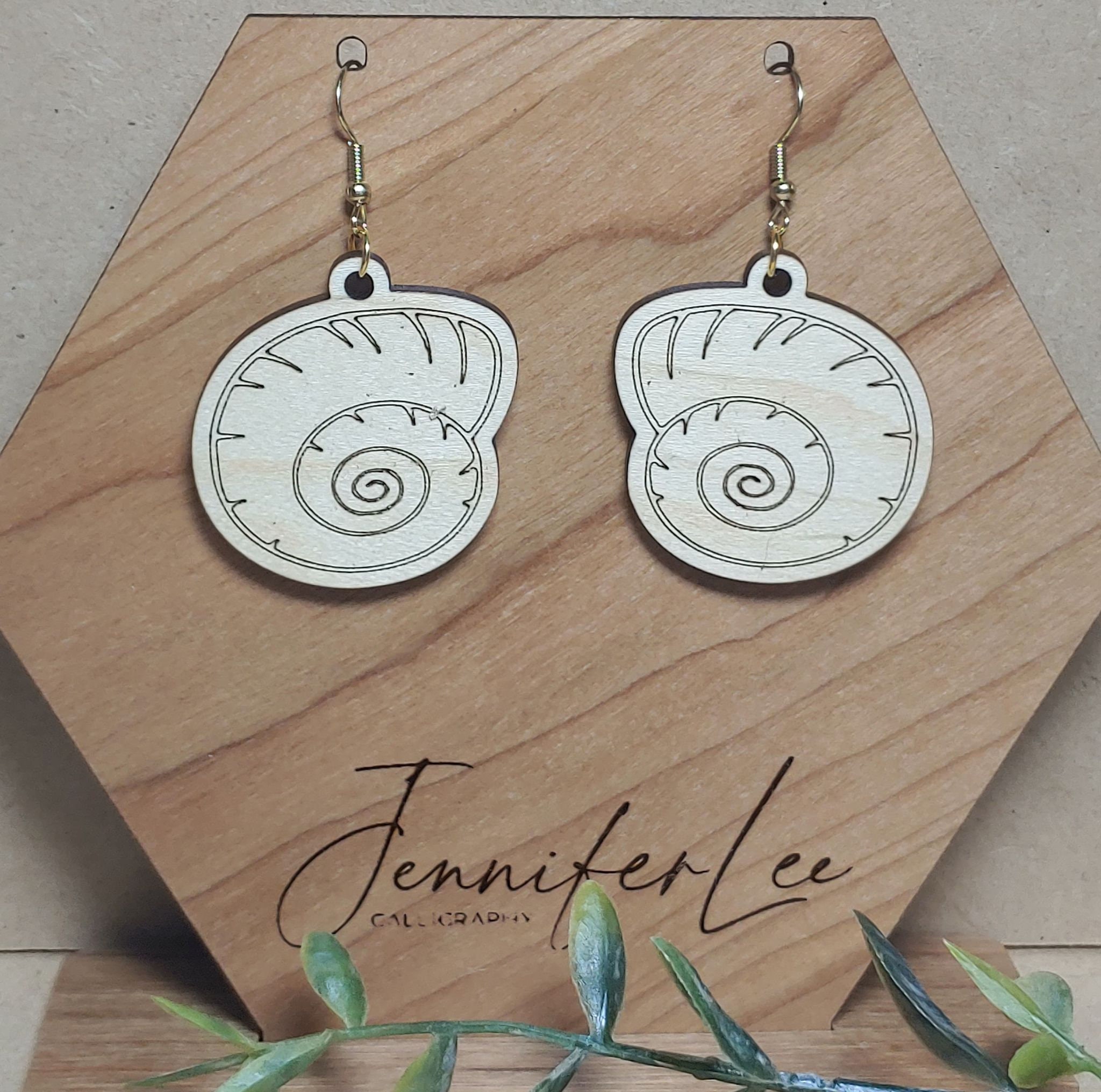 SVG Laser Cut File Engraved Shell Dangle Earring Bundle 8 Cut - Etsy