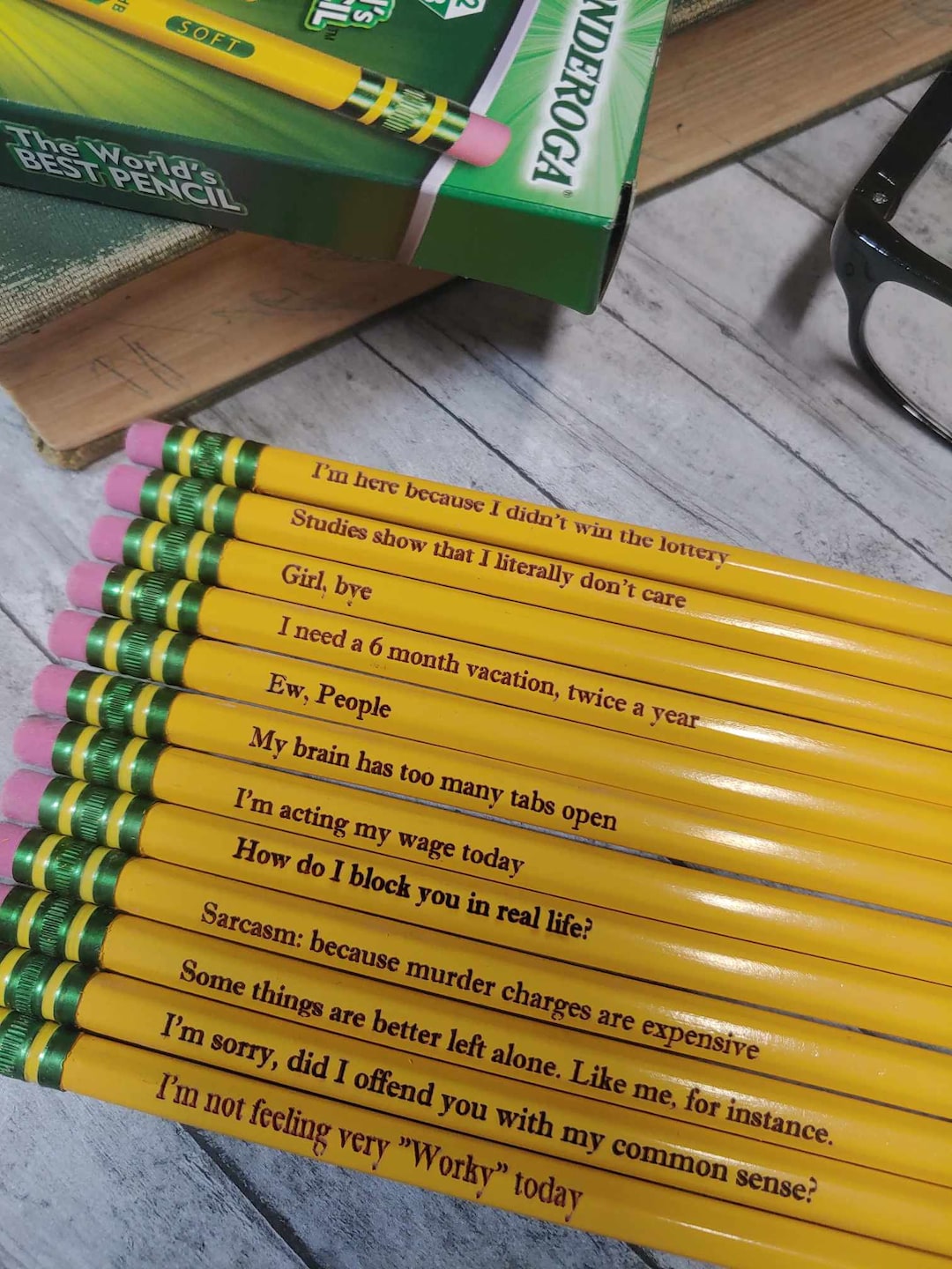 Hilarious Laser Engraved Pencils for Introverts - Work Appropriate ...