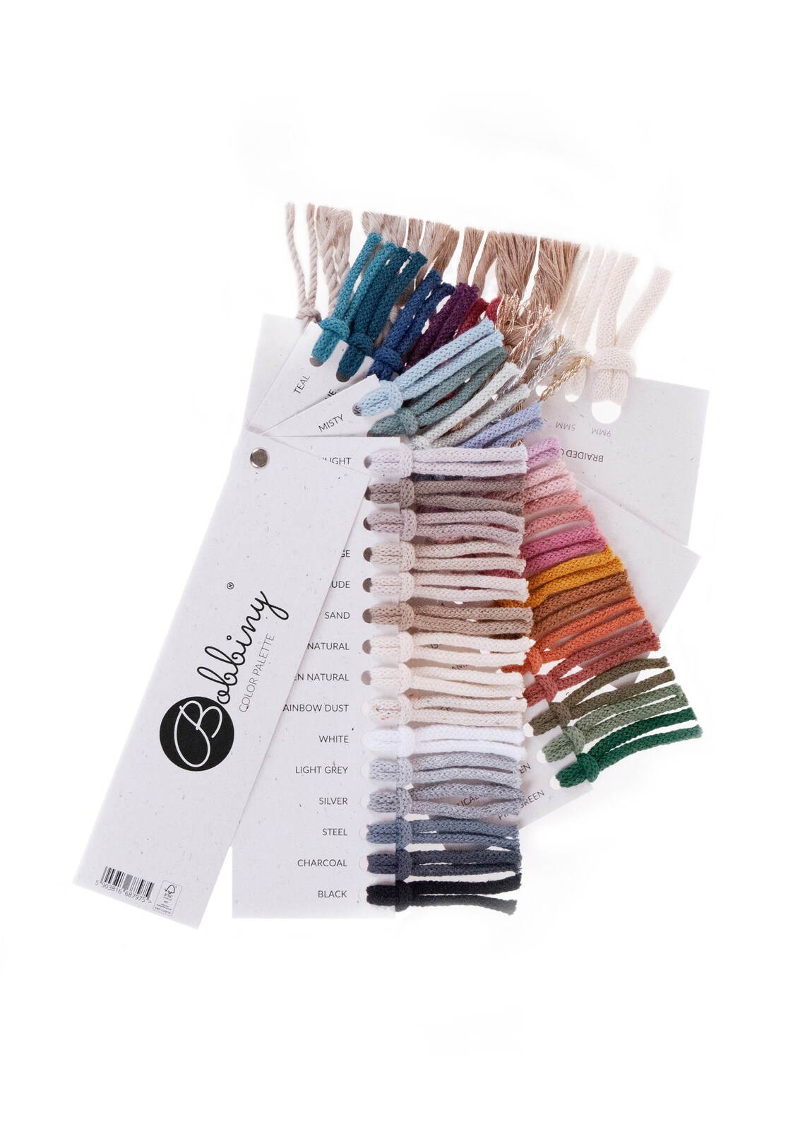 Bobbiny Color Palette Color Guide Examples Braided 3ply - Etsy