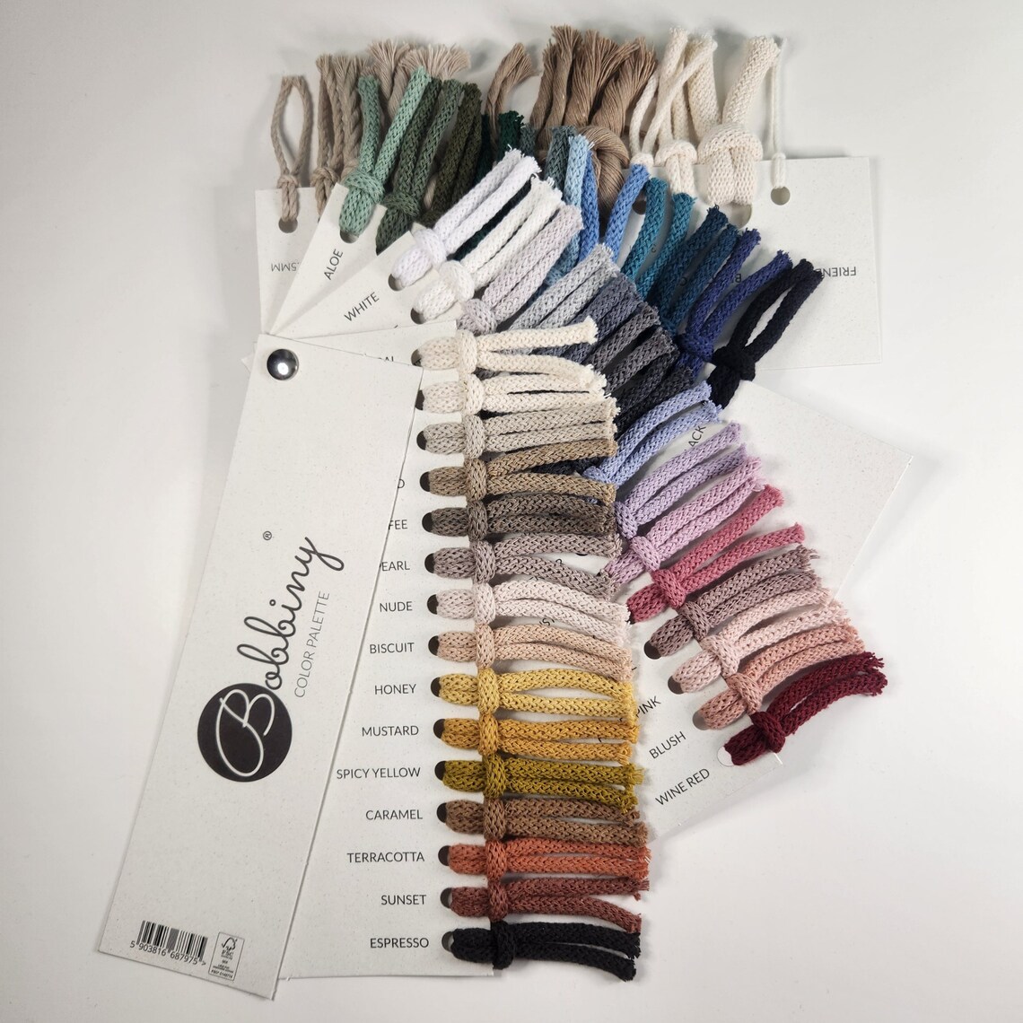Bobbiny Color Palette, Color Guide, Examples, Braided, 3ply Rope ...
