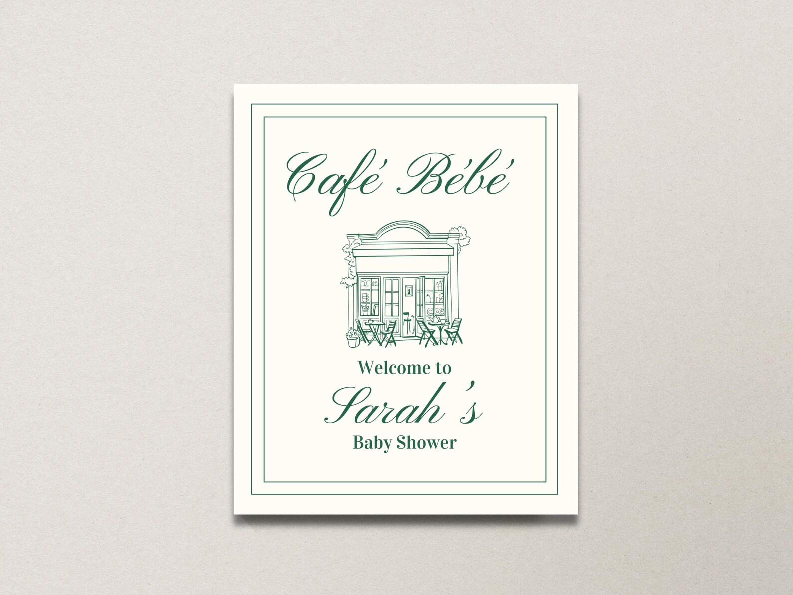 Café Bébé Ralph's Coffee Welcome Sign Baby Shower Digital Canva ...