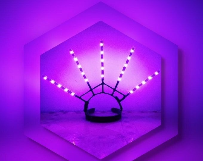 Space Disco Light-up Crown - Silver Sunburst Goddess Crown for UFO ...