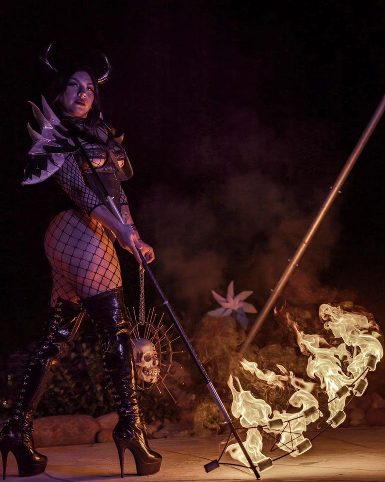 Fire Scythe Prop | Foldable Kevlar Blade for Performers & Dancers - Etsy