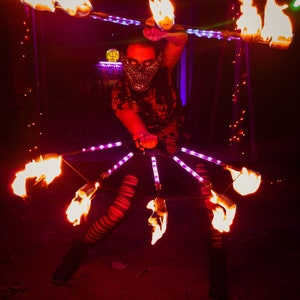 Unique 2in1 (fire&led) Multicolour Fans PAIR *** 22 Dynamic Modes, 20 ...