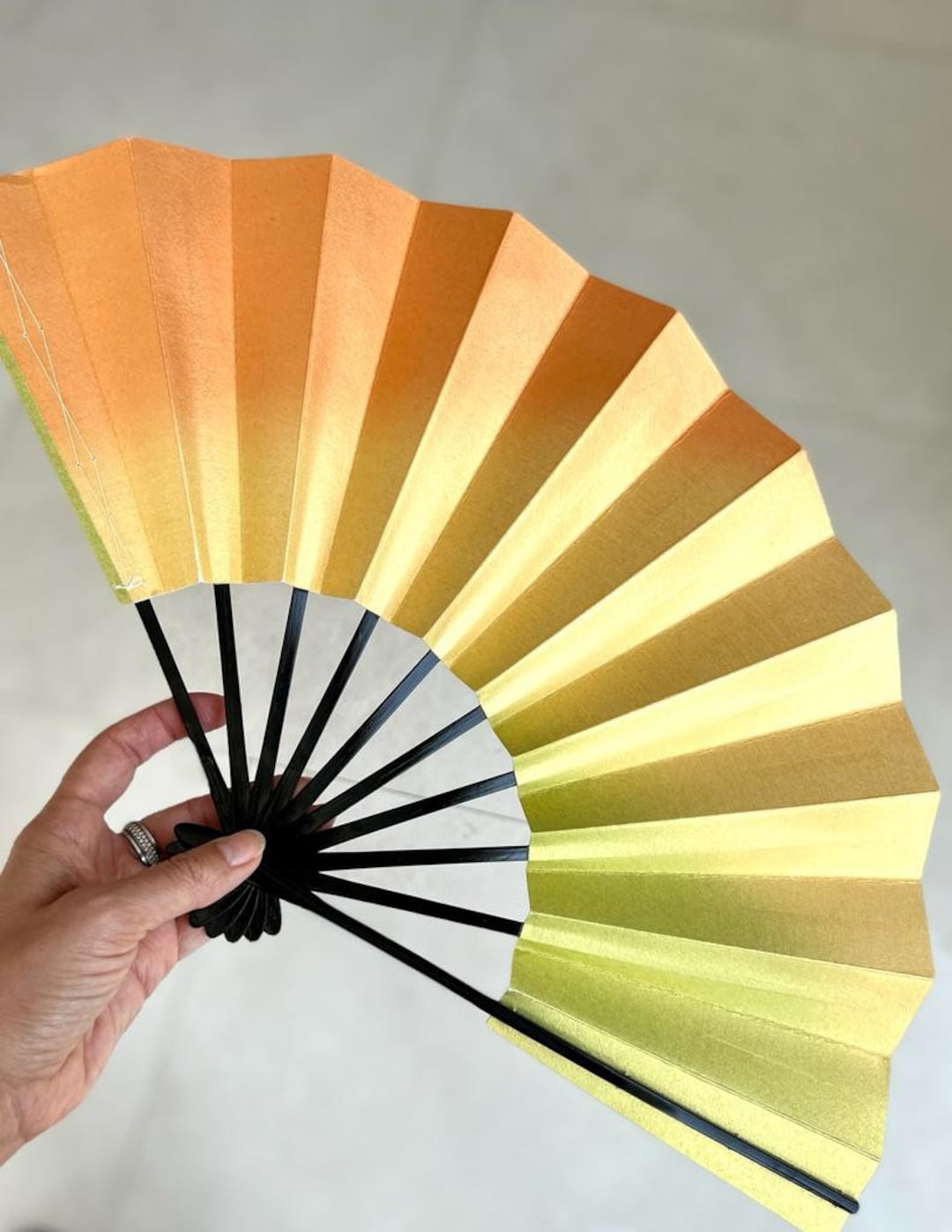 Vintage Paper Japanese Fan, Japanese Dancing Fan, Hand Painted Japanese ...