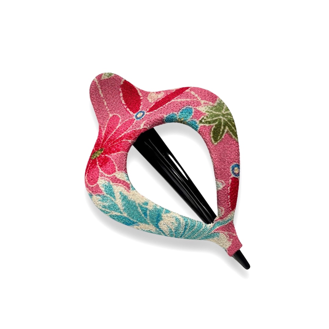 Pink Hair Claw Large Harp Shape Clip Satomi Clip Harp Hair - Etsy