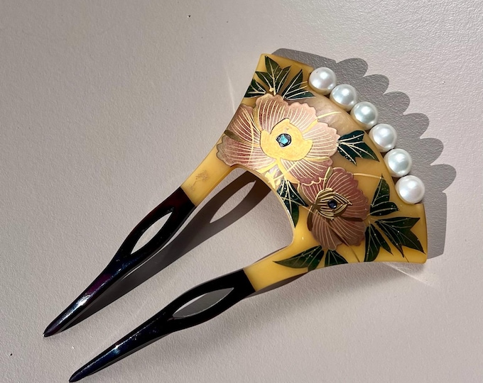 Japanese Kanzashi Hairpin, Kimono Hair Stick, Vintage Kanzashi Hair ...