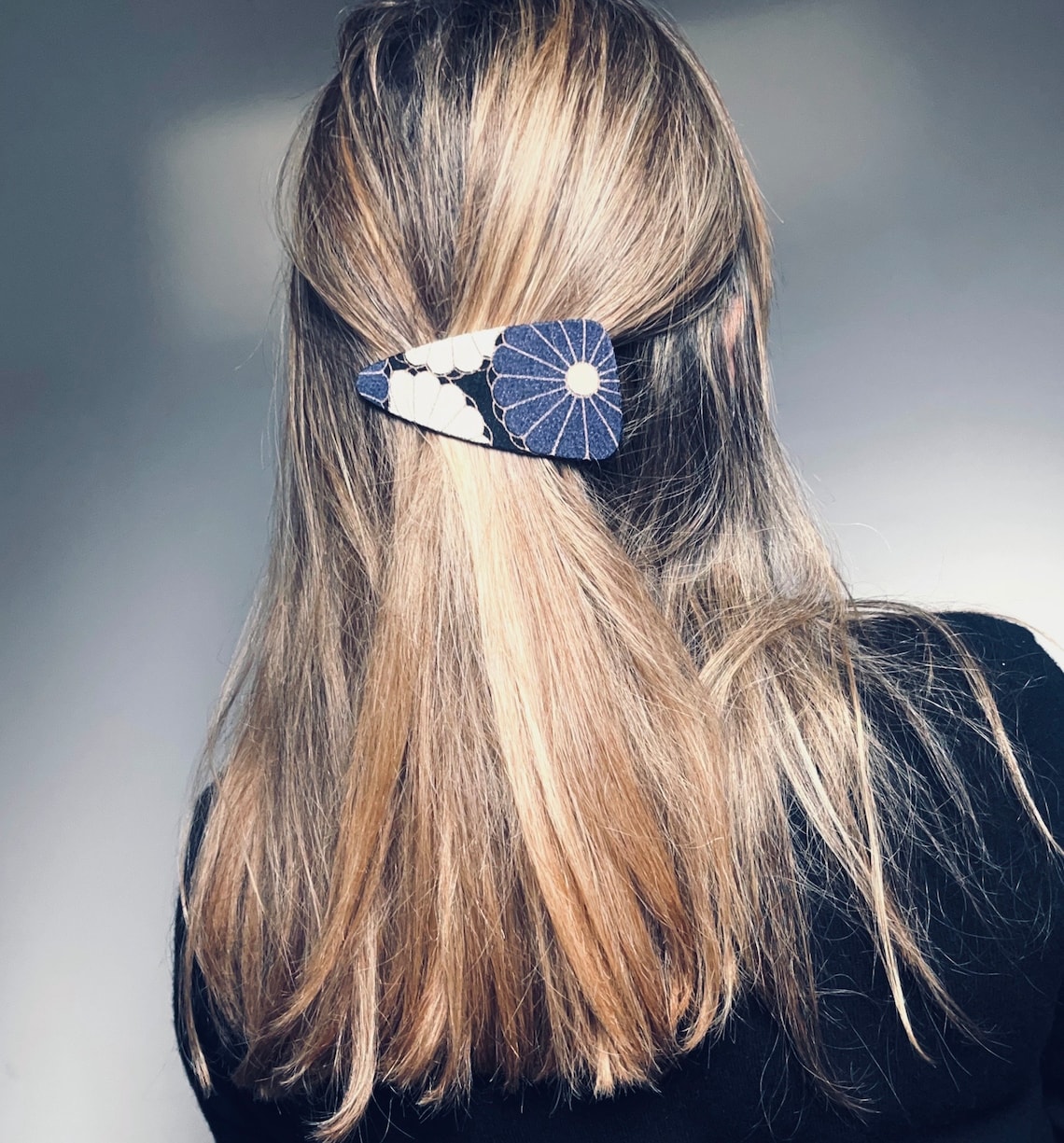 Black Maxi Side Hair Clip, Maxi Side Clip, Barrette Hair Clip, Japanese ...