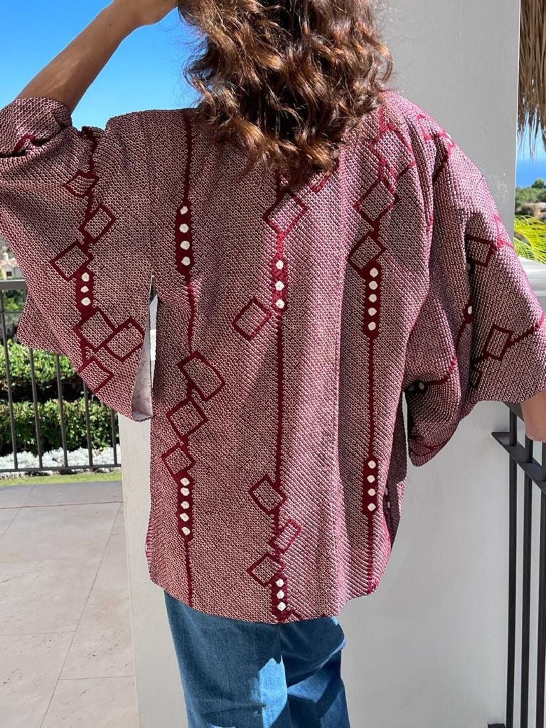 Haori Jacket, Japanese Haori, Vintage Haori, Kimono, Kimono Jacket, Red ...