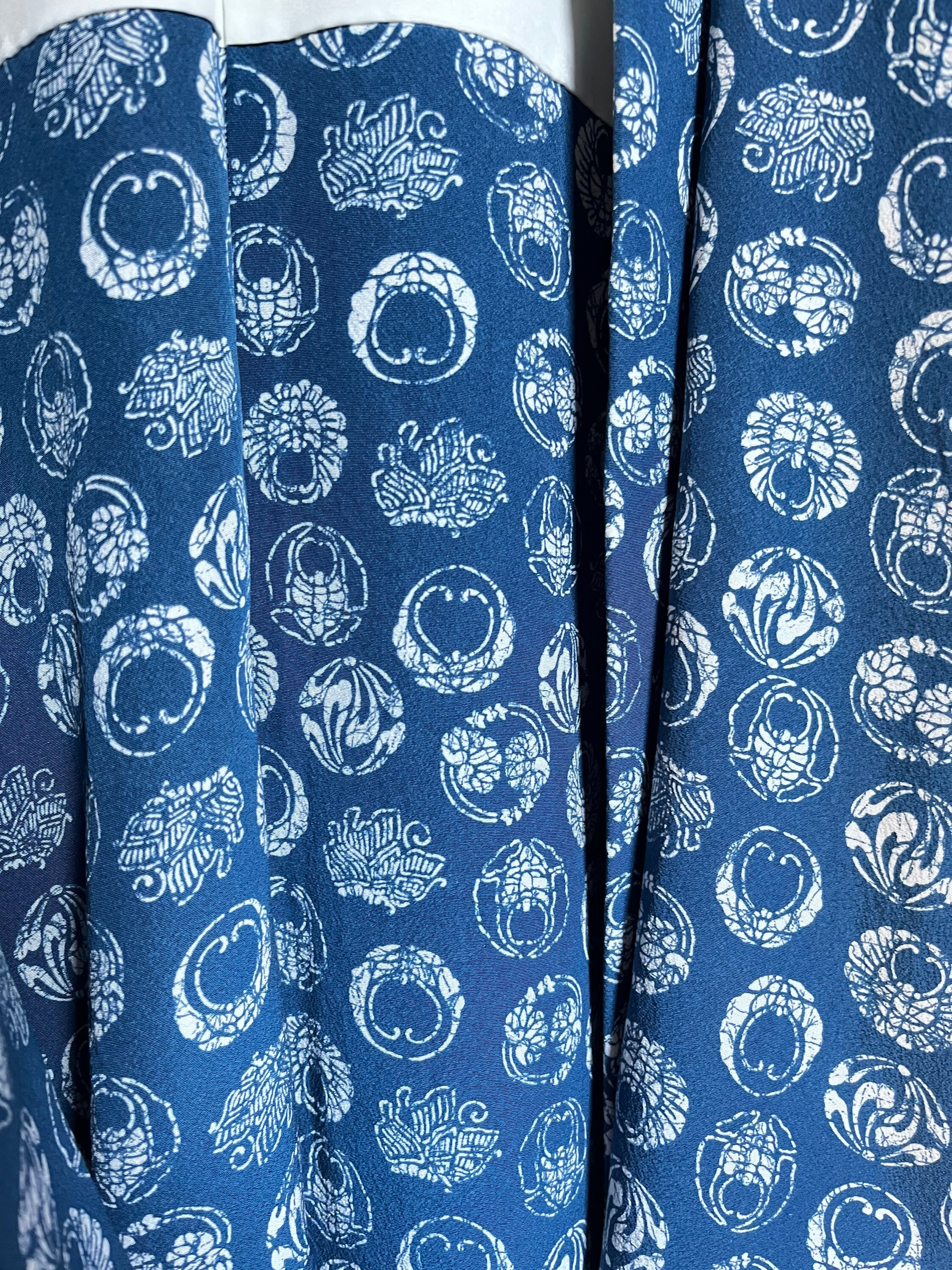 Blue Haori Jacket, Crepe Silk Haori, Japanese Haori, Vintage Haori ...