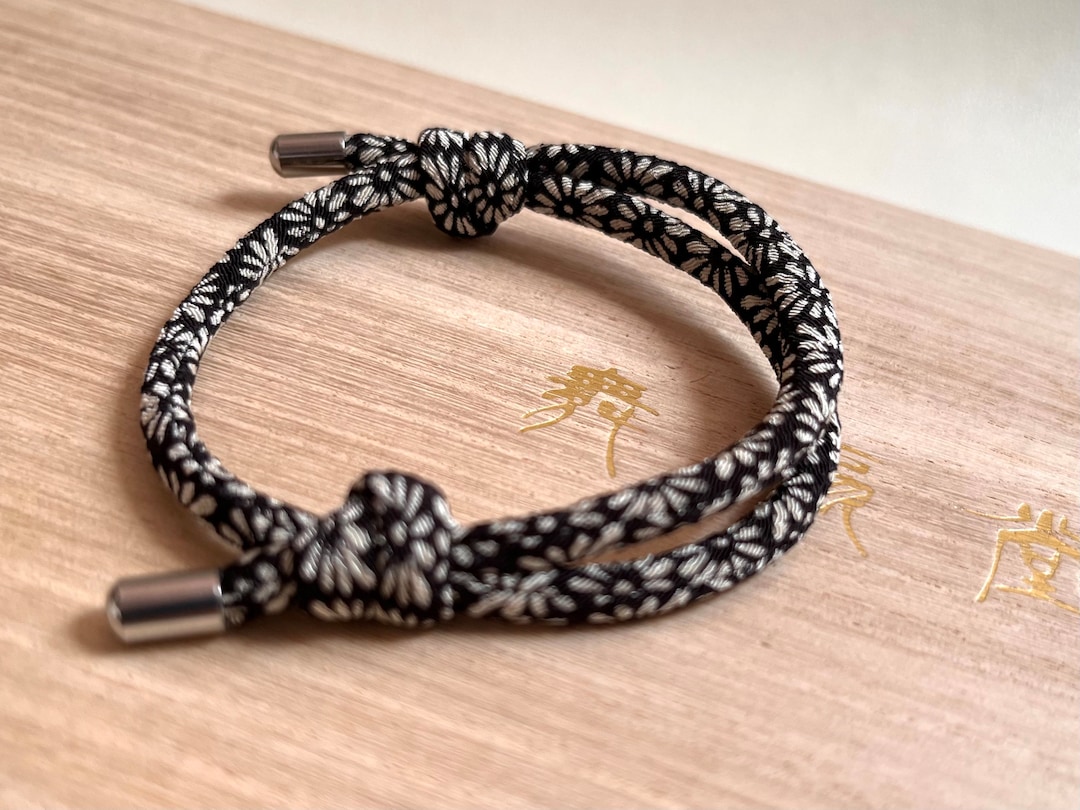 Mens Bracelet, Kimono Bracelet, Japanese Bracelet, Sliding Knots ...