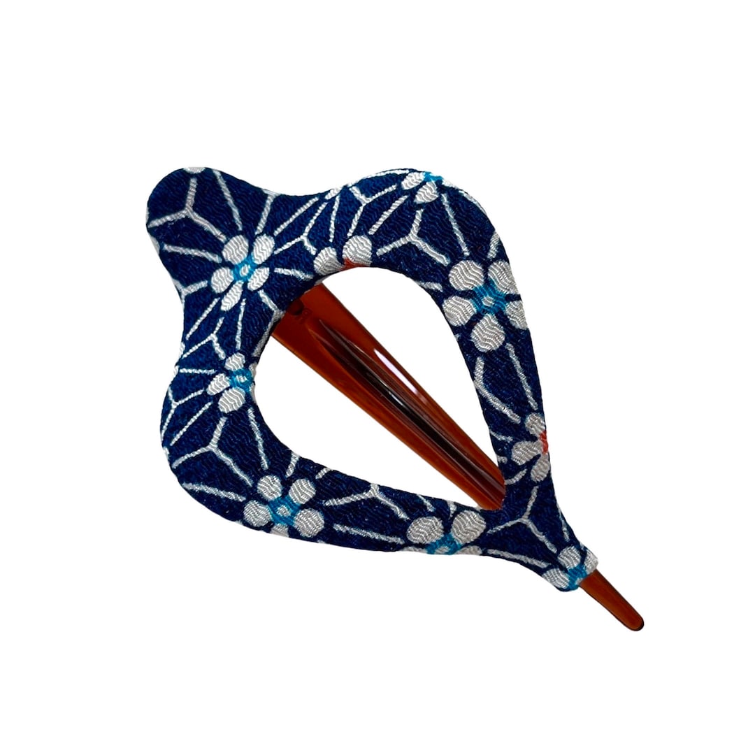 Navy Blue Hair Clip, Hair Claw, Japanese Hair Clip, Kimono Hair ...