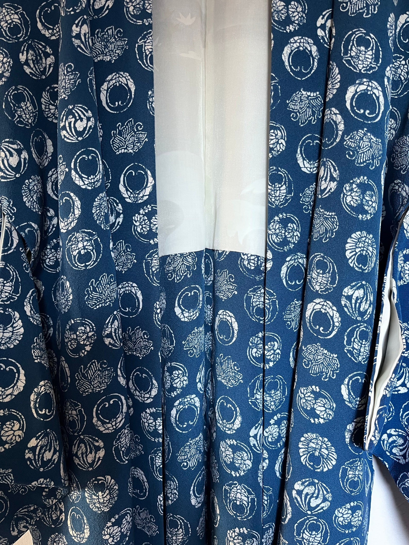 Blue Haori Jacket, Crepe Silk Haori, Japanese Haori, Vintage Haori ...